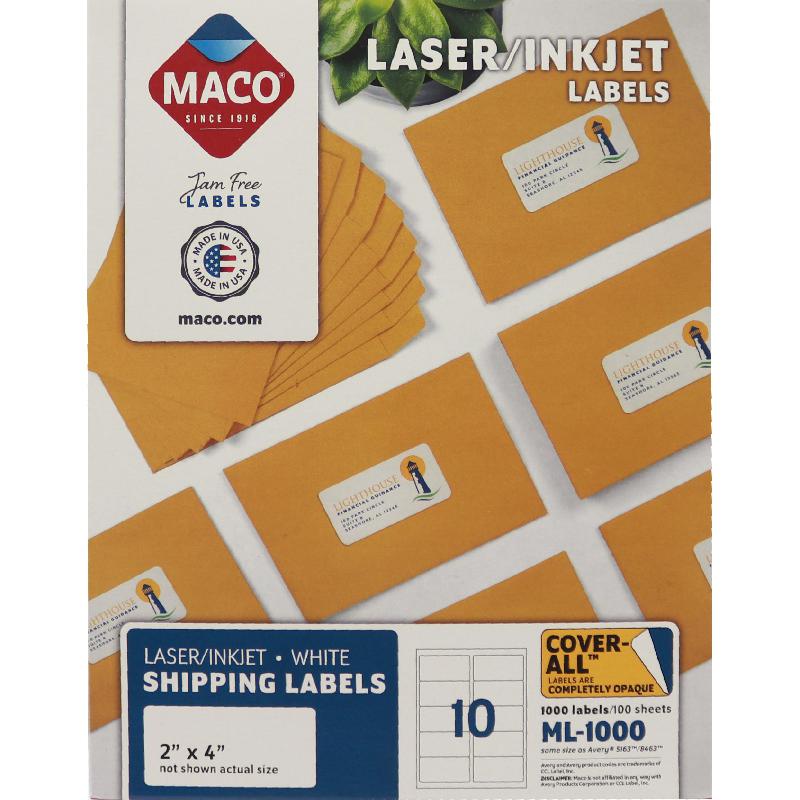 Maco Multipurpose Labels 2" X 4" - Jarir Bookstore KSA