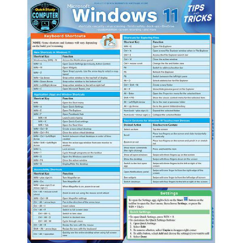 Microsoft Windows 11 Quick Study Computer Staffs of BarCharts - مكتبة ...