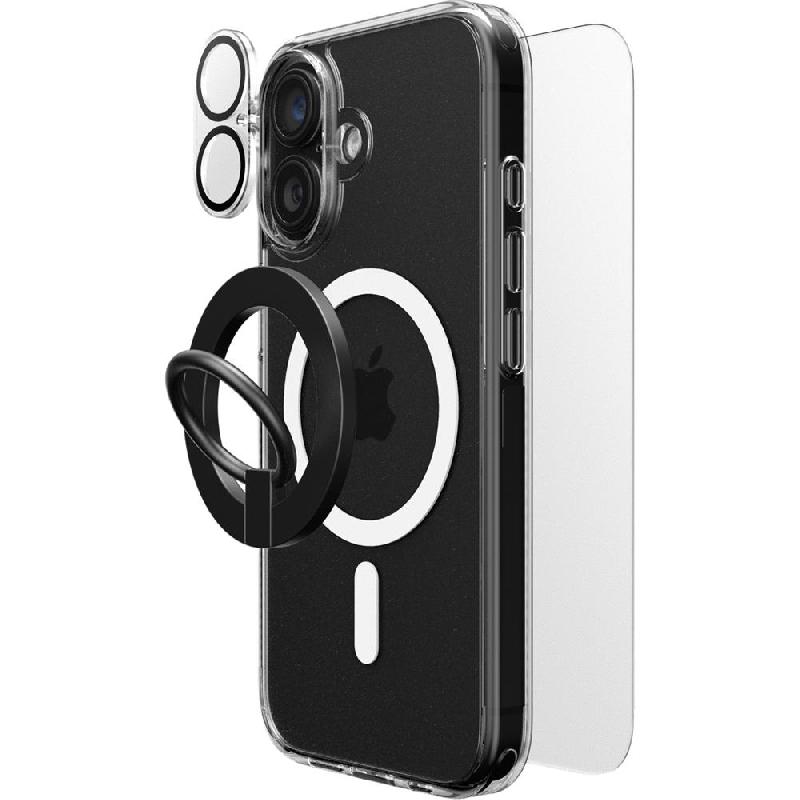 Techpick 4-in-1 Protection Pack MagSafe Hard Case + Tempered Glass ...