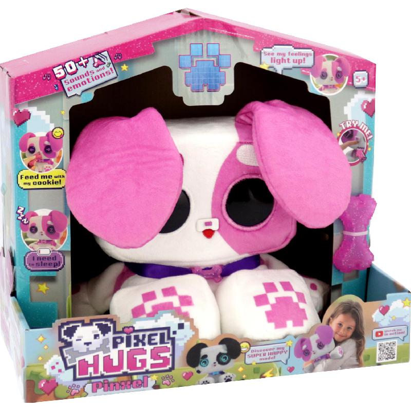 Pixel Hugs Electronic - Ultra-Soft Puppies Interactive Plush Toy Pink ...