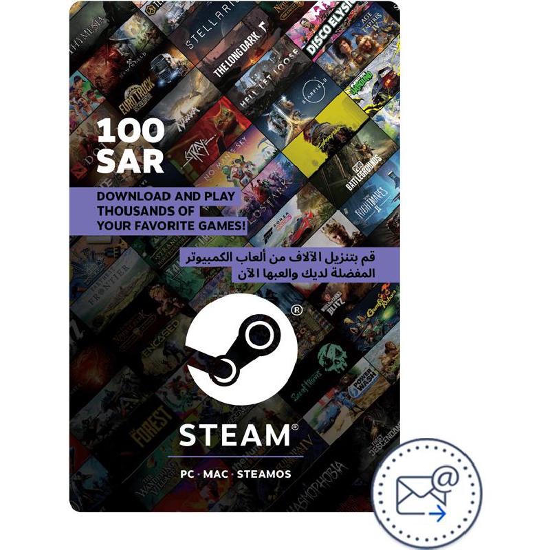 Steam SAR 100 Gift Card (Delivery by eMail) - Jarir Bookstore KSA