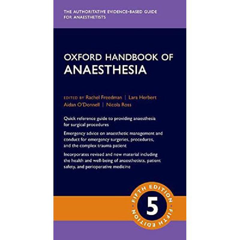 Oxford Handbook of Anaesthesia, 5th Edition Oxford Medical Handbooks ...