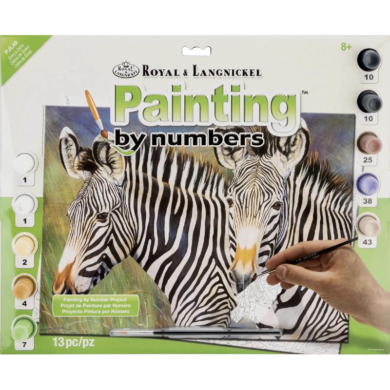 ROYAL & LANGNICKEL Grevy's Zebra Paint-by-Number Assorted Color - Jarir ...