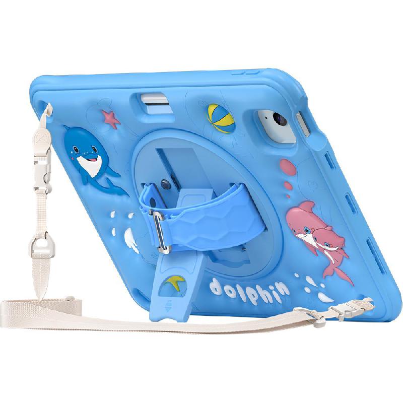 Kadasic Cartoon Strap Back Cover Tablet Case for Kids Blue for iPad Air ...