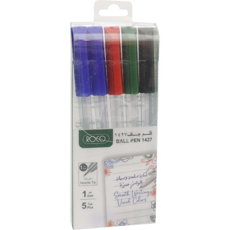 Roco 1427 Dry Ink Pen Black;Blue;Green;Red Ink Color - Jarir Bookstore KSA