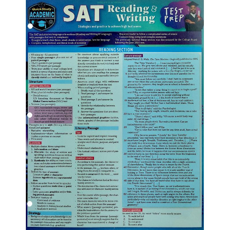 SAT Reading Writing Quick Study Academic Tiffany Perkinz - مكتبة جرير ...