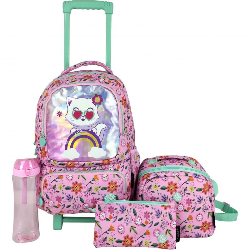 Atrium Classic Meow, 4-in-1 Value Set Trolley Bag with Accessory ...