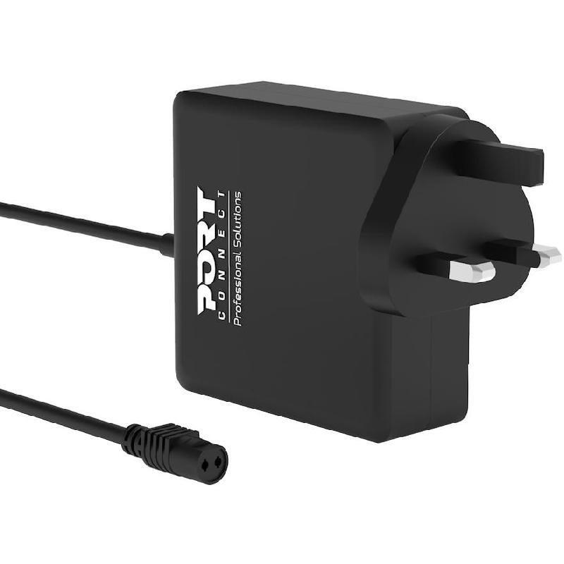 Port Designs Universal Laptop Charger 90W, 90 Watts, Black