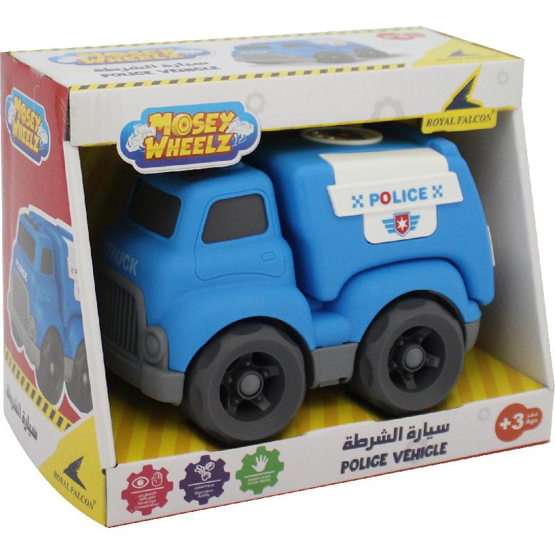 Mosey Wheels Police Truck Educational Toy Blue - Jarir Bookstore KSA