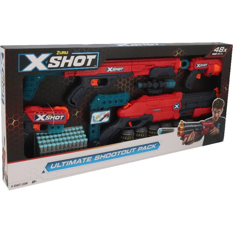 Zuru X-SHOT Ultimate Shootout Pack Play Weapons Blue;Orange;Red - Jarir ...