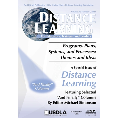 Special Issue of Distance Learning Volume 20 Number 4 2023: Programs ...