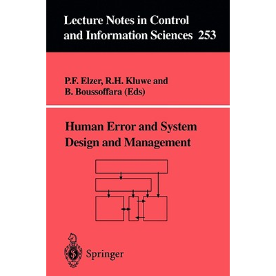 Human Error and System Design and Management Elzer, P.F. - Jarir.com KSA