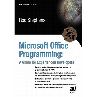 Microsoft Office Programming: A Guide for Experienced Developers ...