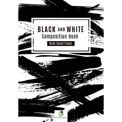 Black and White Composition Book Wide Ruled Pages Journals and ...