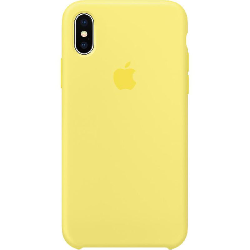 Apple Silicone Back Cover Mobile Case for iPhone X Lemonade Apple