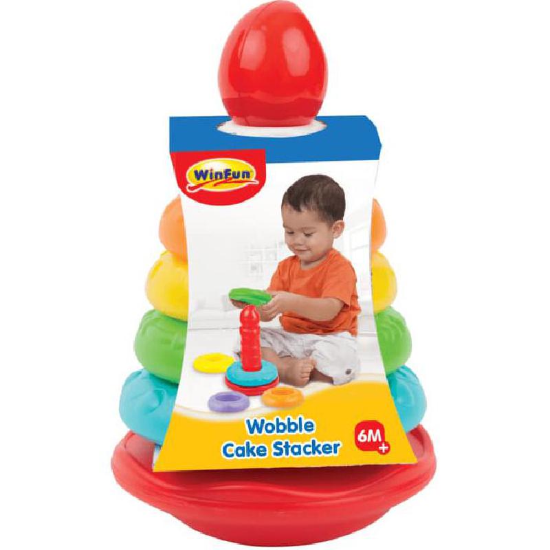WinFun Wobble Cake Stacker Preschool Learning Activity Set Below 1 Year ...