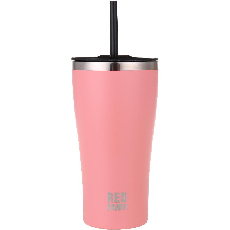 Red Earth Water Bottle, Powder Coated, with Straw, Cold, 530.00 ml ( 18 ...