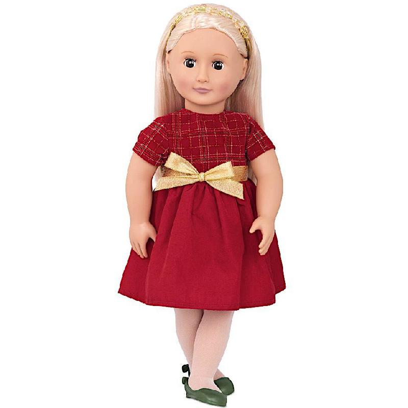 Our Generation Deluxe Doll in Plaid Evening Dress Doll Playset Red ...