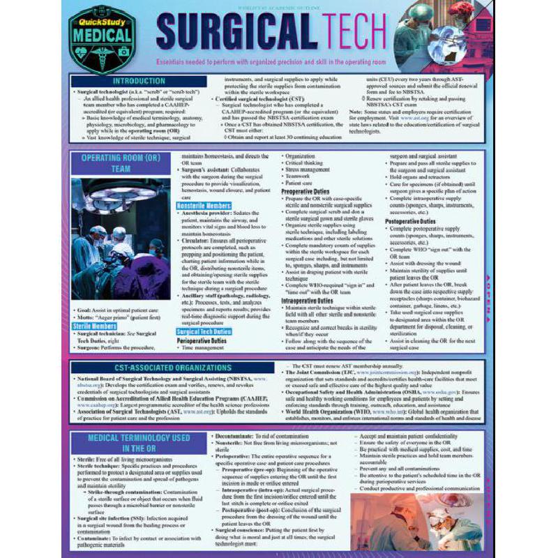 Surgical Tech Quick Study Reference Guide Lora Smith - Jarir.com KSA