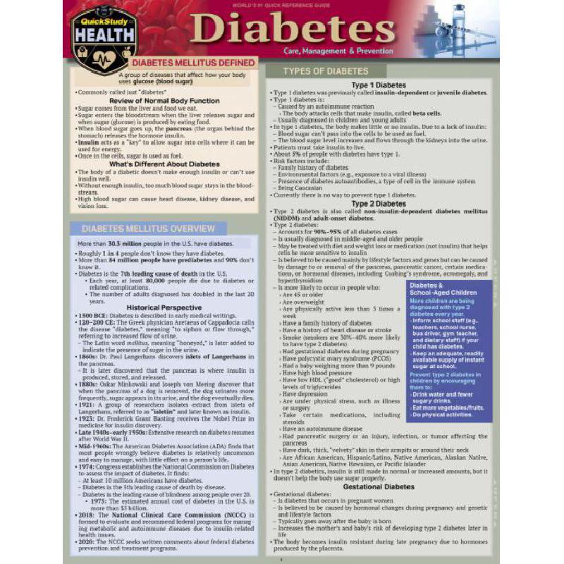 Diabetes Quick Study Reference Guide Jodi McCaffrey - Jarir.com KSA