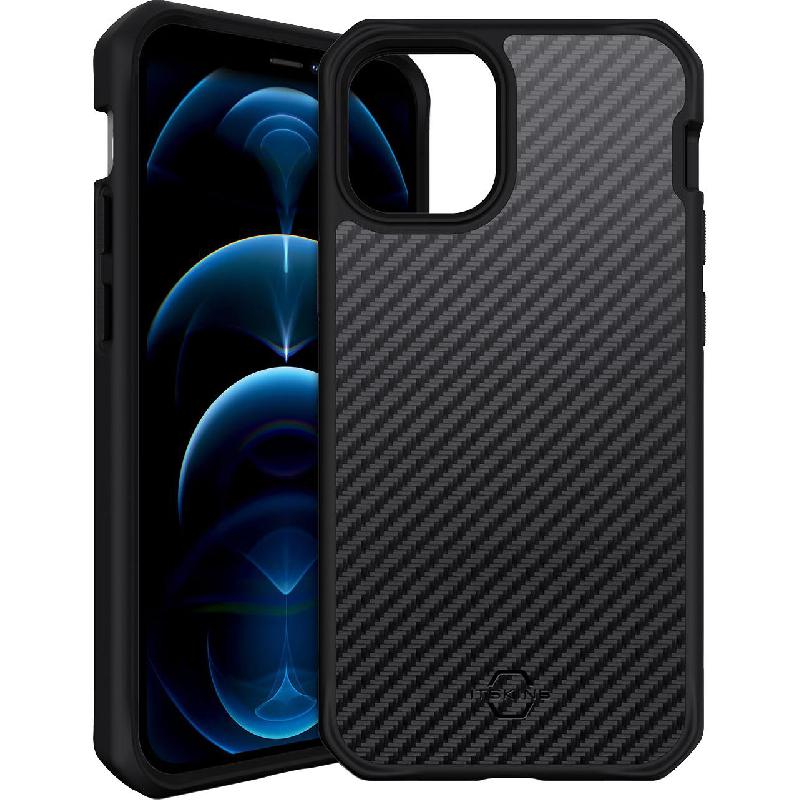ITskins Hybrid Carbon Back Cover Mobile Case for iPhone 12 Pro Max ...