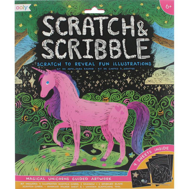 OOLY Scratch & Scribble Magical Unicorns Scribbler - Jarir Bookstore KSA
