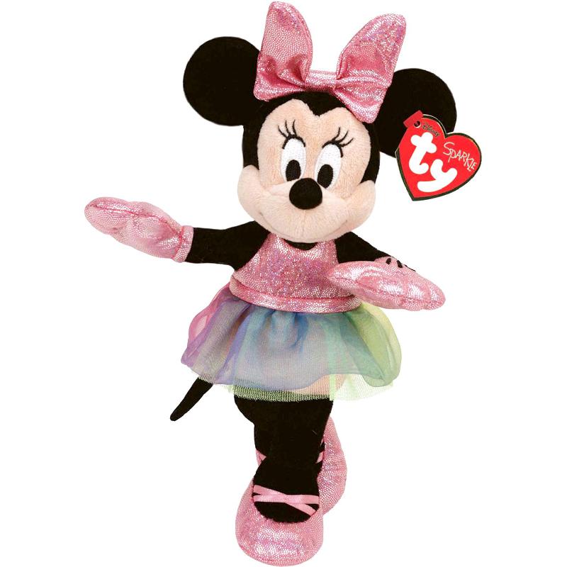 TY Disney Beanie Babies Minnie, Ballerina Sparkle Plush Toy Black/Pink ...