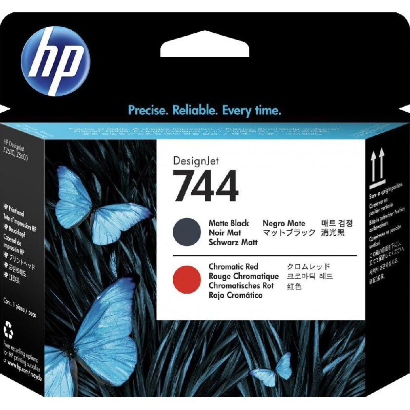 HP 744 Printhead Matte Black;Chromatic Red - Jarir Bookstore KSA