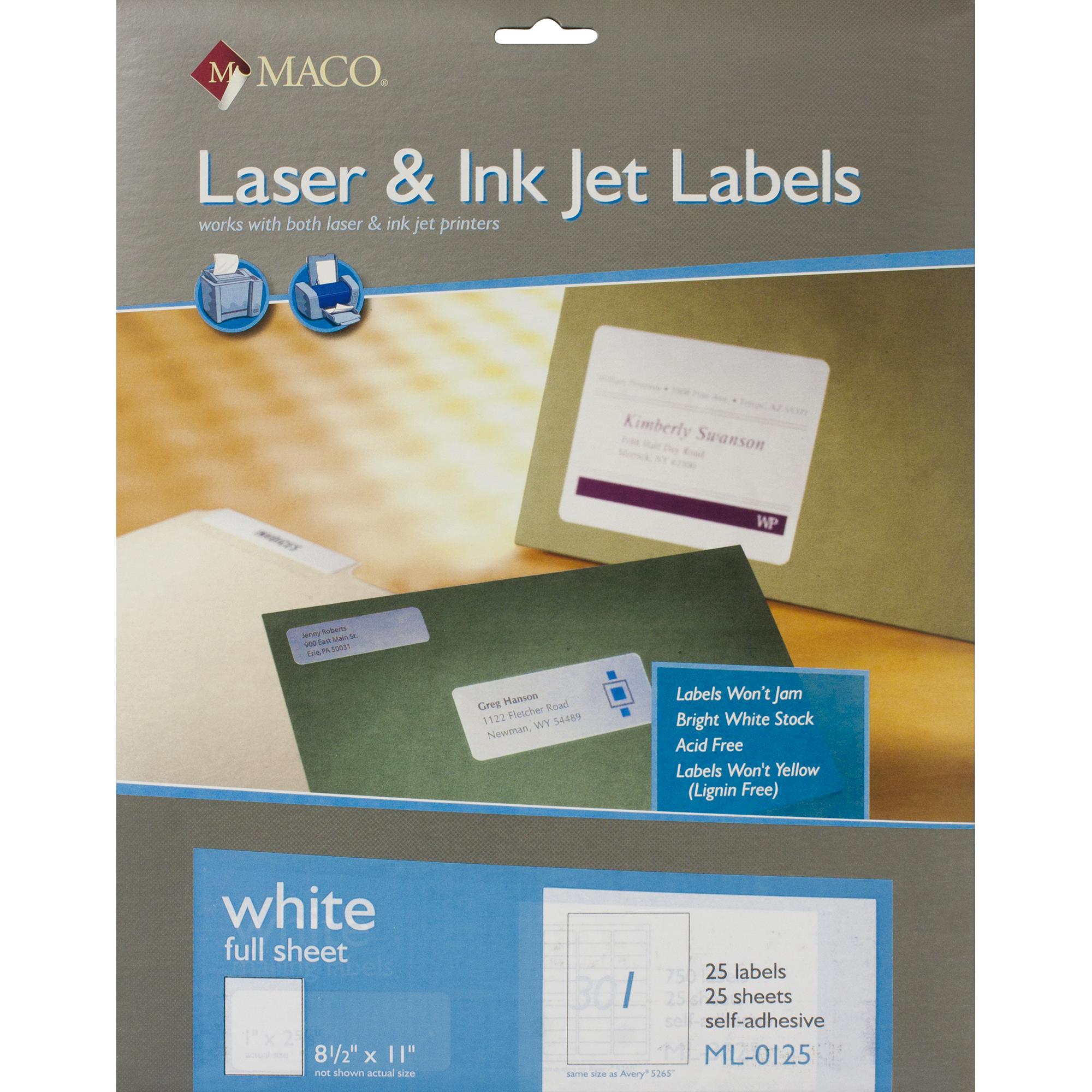 Maco Multipurpose Labels White - Jarir Bookstore Qatar