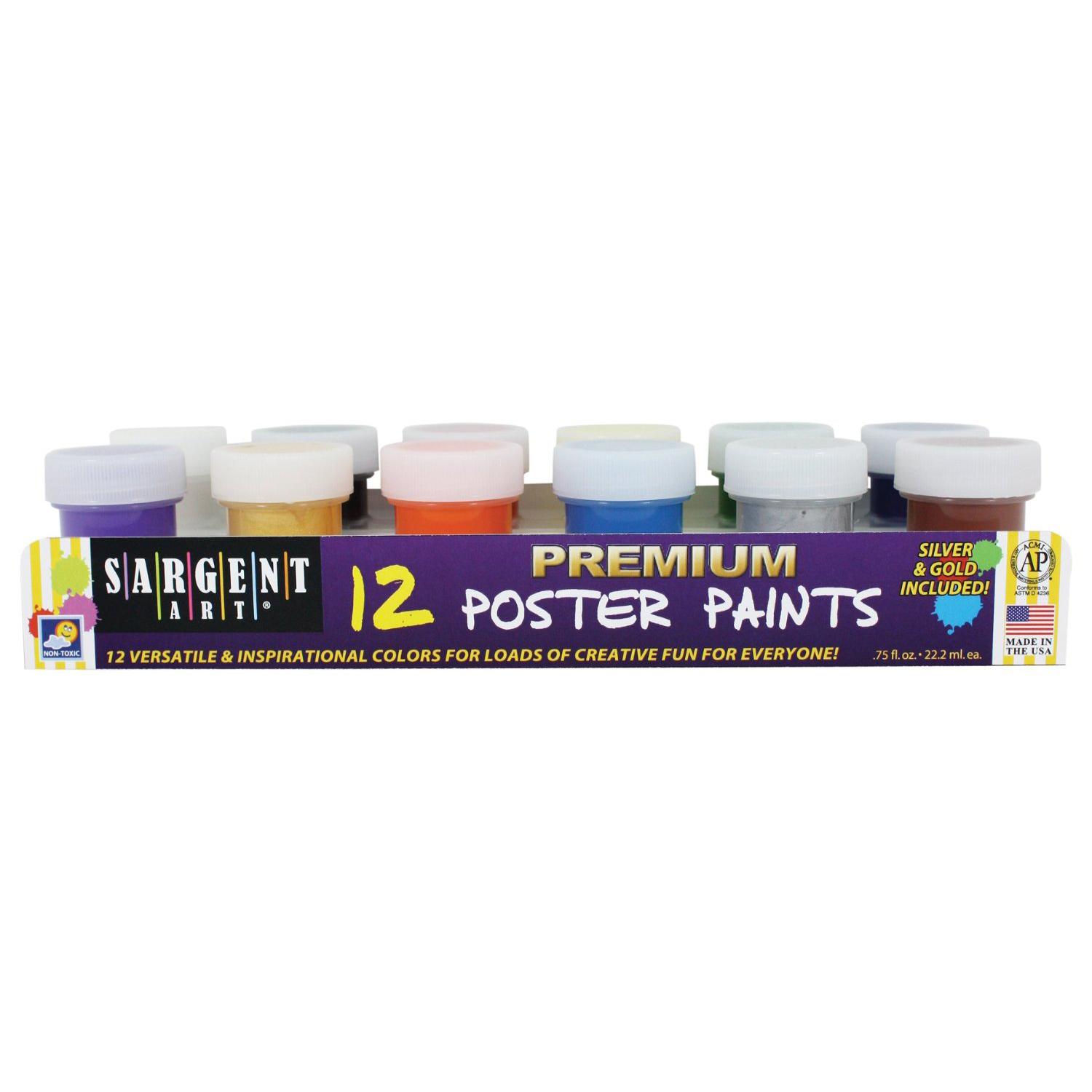 Sargent Art Premium - 12 Paints Poster Color - Jarir Bookstore KSA