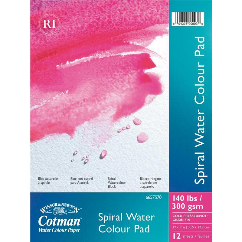 Winsor & Newton Cotman Watercolor Pad Block with Spiral White 12" X 16 ...