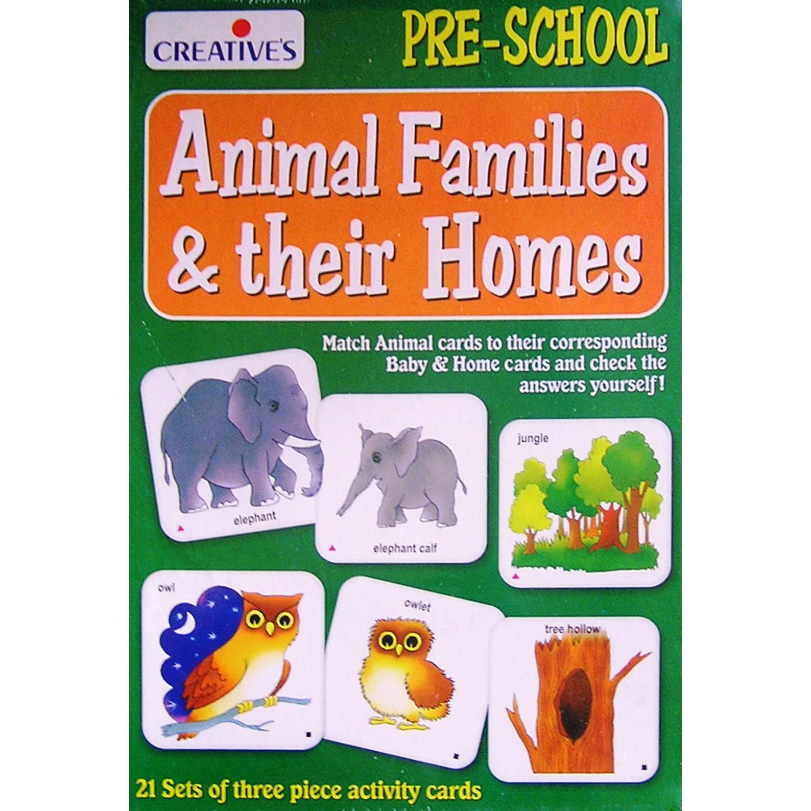 Creatives Pre-School Animal Families & Their Homes Educational Activity ...