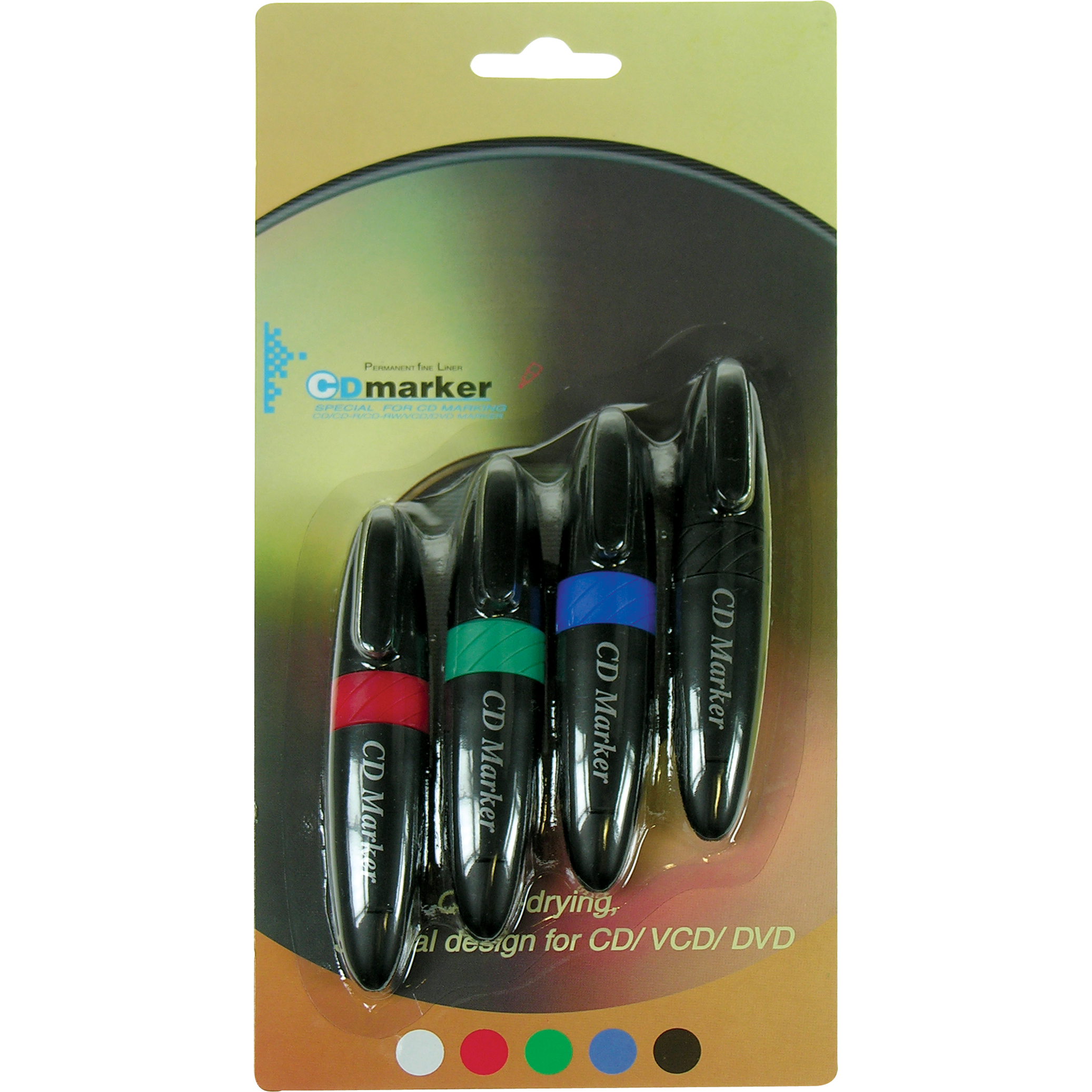 CD/DVD/Blu-ray Marker 1 mm Round Tip Black;Blue;Green;Red - Jarir ...