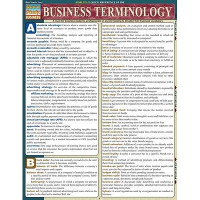 Business Terminology Quick Study Reference Guide Staffs of BarCharts ...