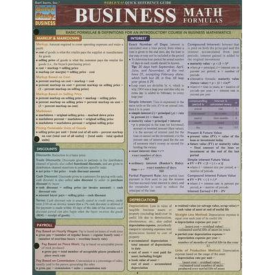 Business, Math Formulas Quick Study Reference Guide Staffs of BarCharts - Jarir.com KSA