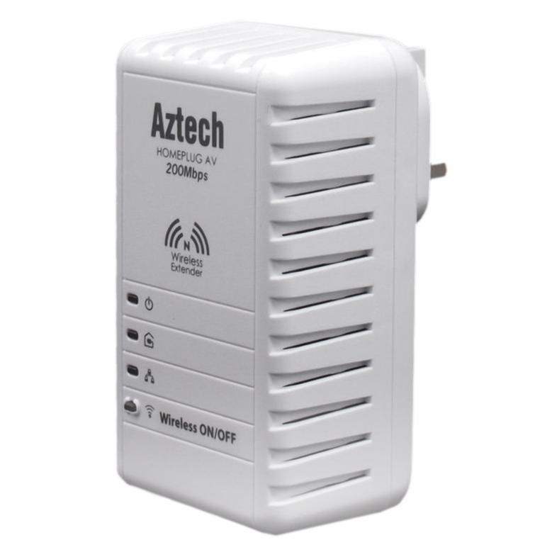 Aztech HomePlug AV (HL100EW) Range Extender 18 dBm 2 Port (LAN ...