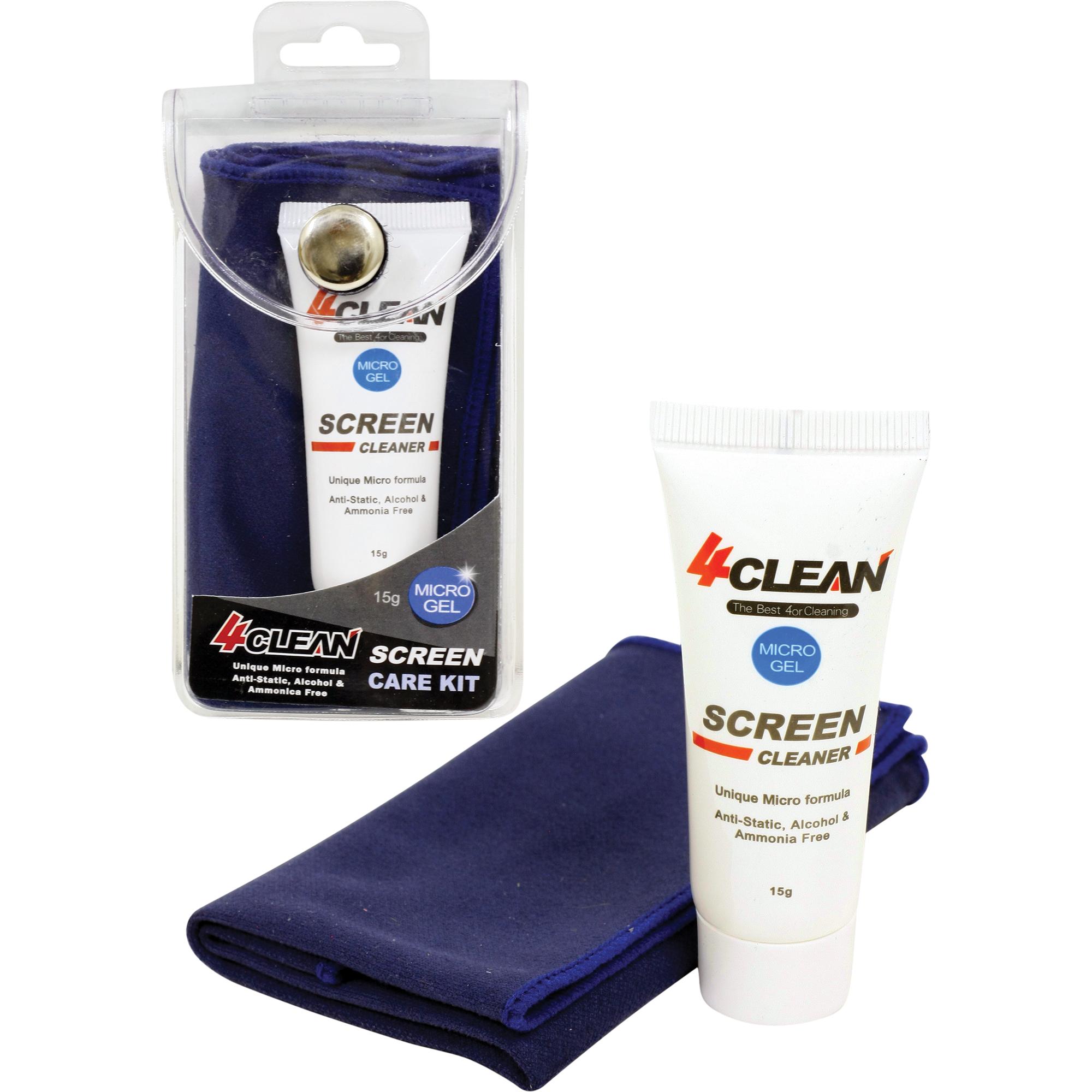 4Clean Microgel Cleaning Liquid, Cloth Mobile Cleaning Kit