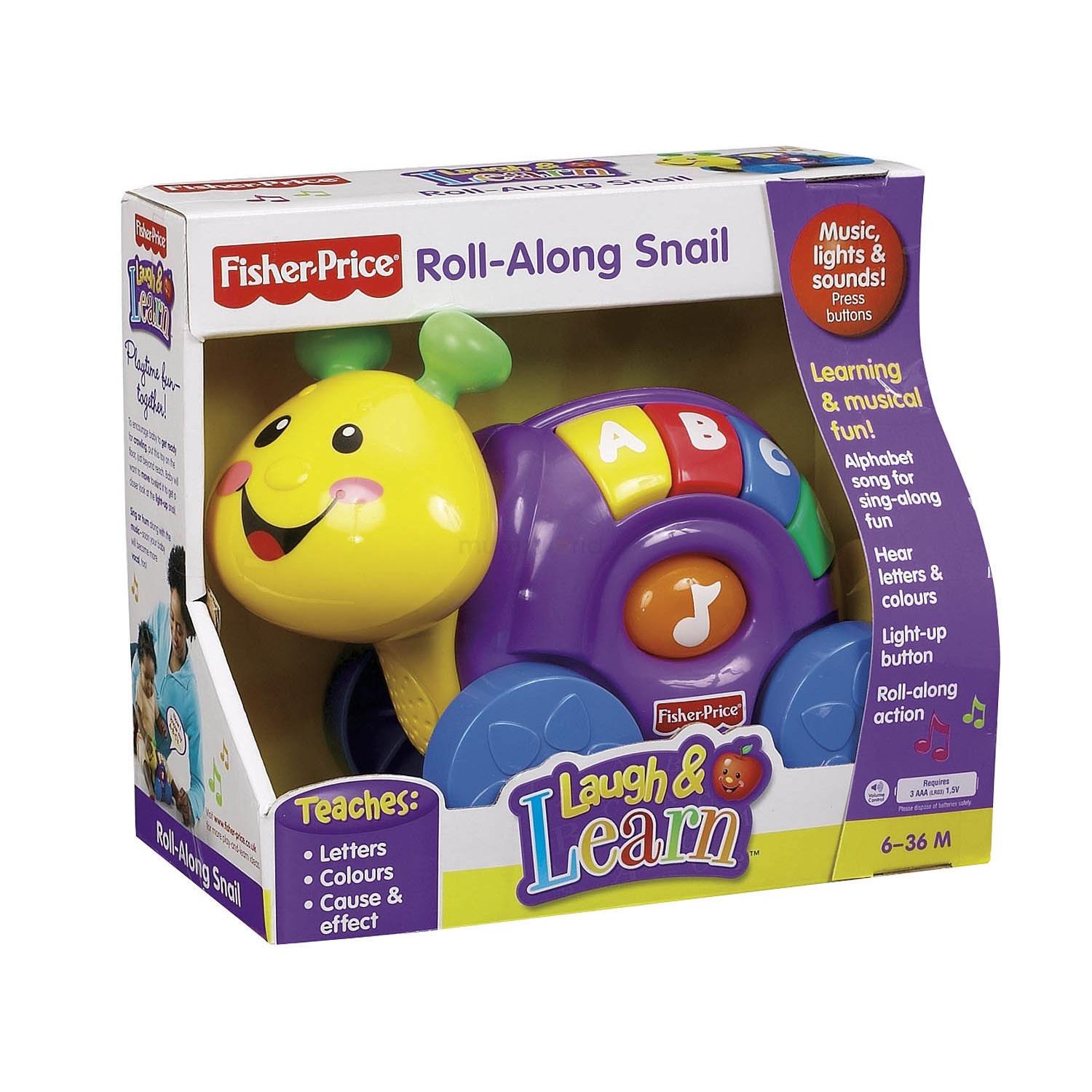 Fisher-Price Laugh & Learn Roll-Along Snail Electronic Device Assorted ...