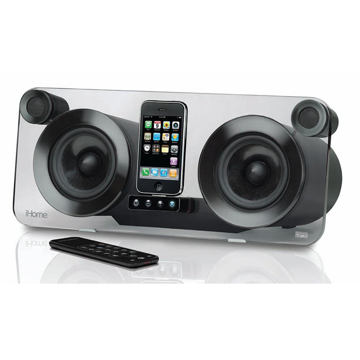 iHome iP1 iPhone/iPod Dock Speaker Wired Clear/Black - Jarir Bookstore KSA