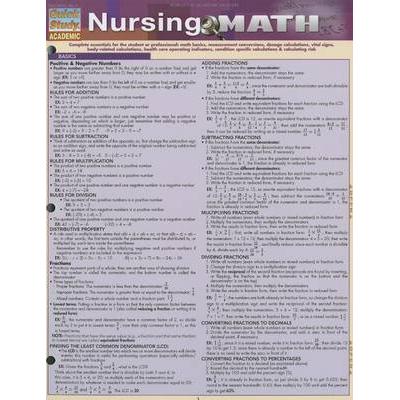 Nursing Math Quick Study Reference Guide Staffs of BarCharts - Jarir ...