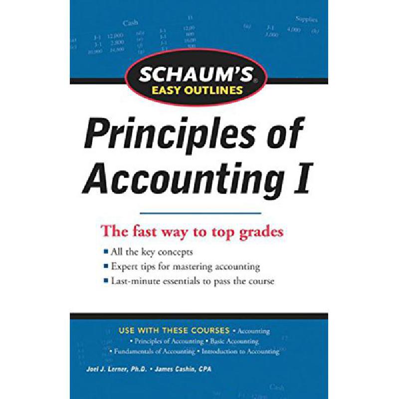 Principles of Accounting I Schaum's Outlines Joel Lerner - Jarir.com KSA