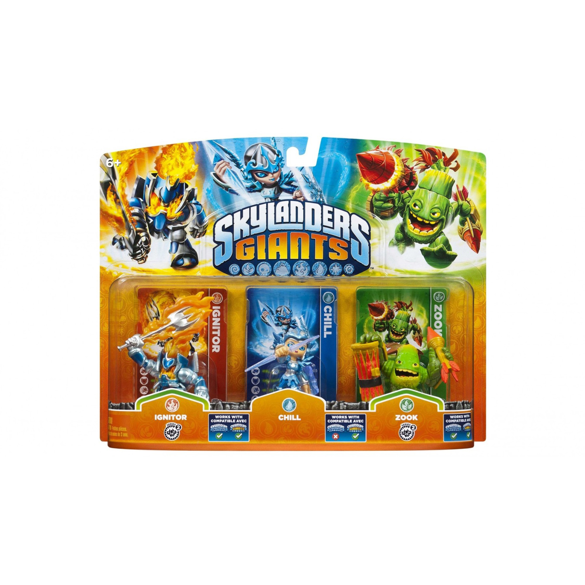 Skylanders Giants Triple Pack J: Ignitor;Chill;Zook GamePlay Character ...