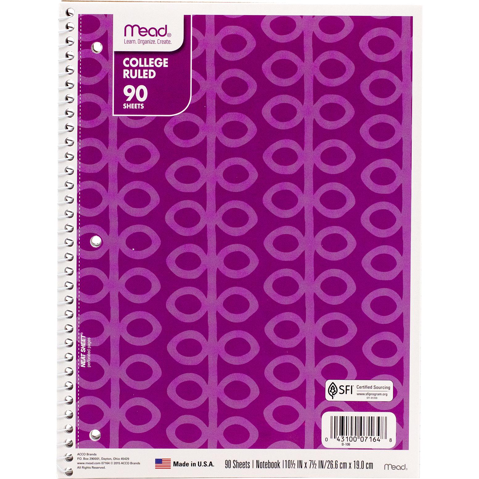 Mead Commodity Fashion Notebook Neat Sheet 7.5" X 10.5" - Jarir ...