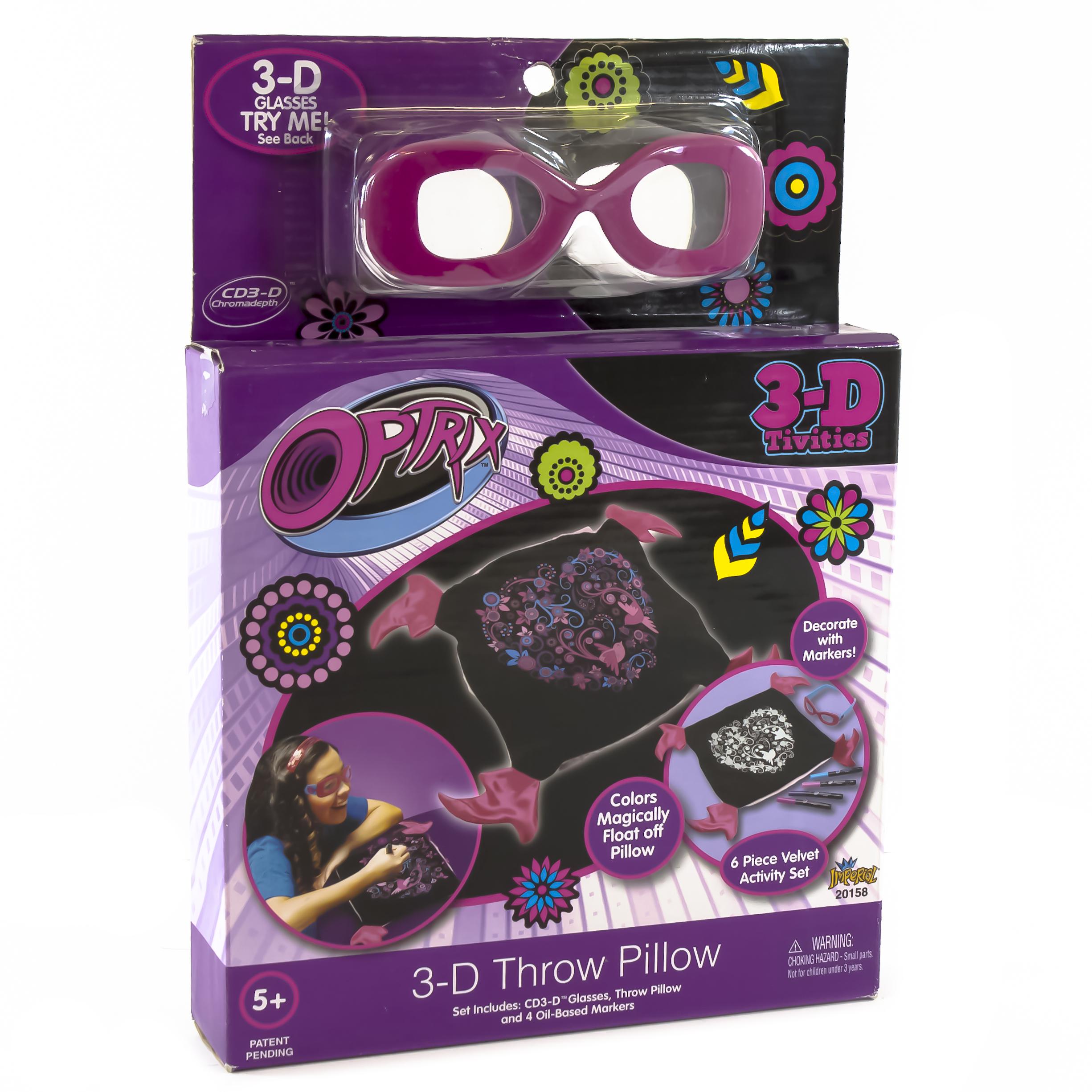 Optrix 3D Tivities 3-D Throw Pillow Coloring Activity Set 5 Years and ...