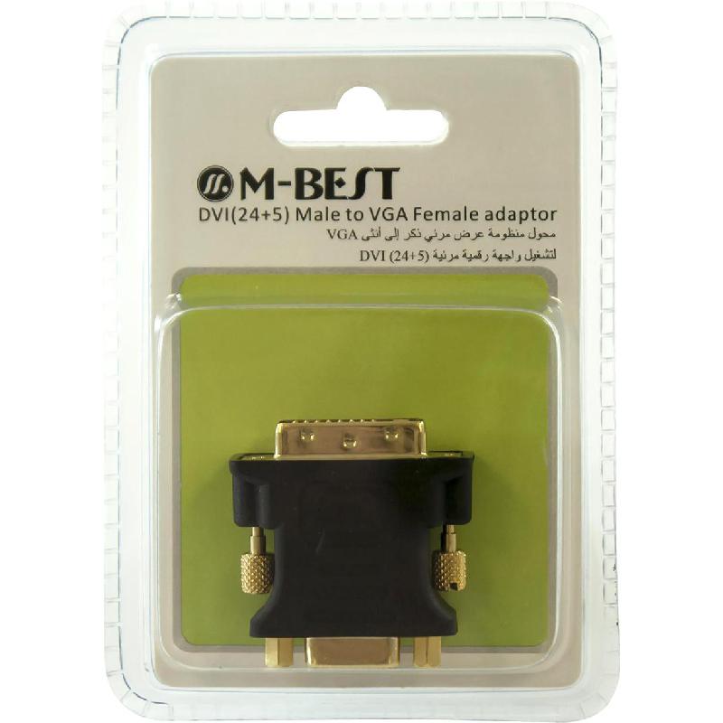 M-BEST DVI (25 + 5 Pin) to VGA (Female) Video Adapter - Jarir Bookstore KSA