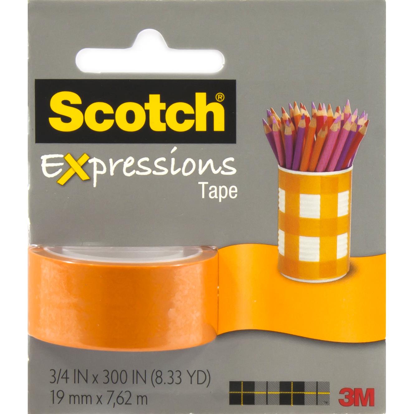 3M Scotch Expressions Plastic Tape, 3/4 X 300", Blue Green;Green;Salmon ...