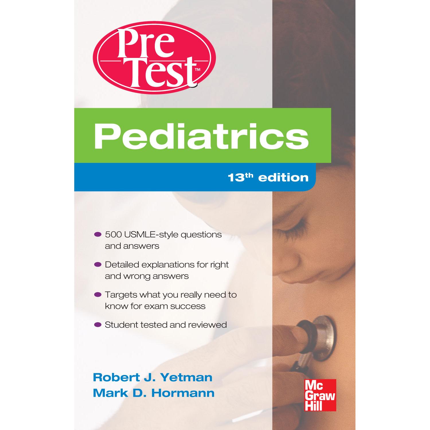 Pediatrics, 13th Edition PreTest Robert Yetman في مكتبة جرير السعودية