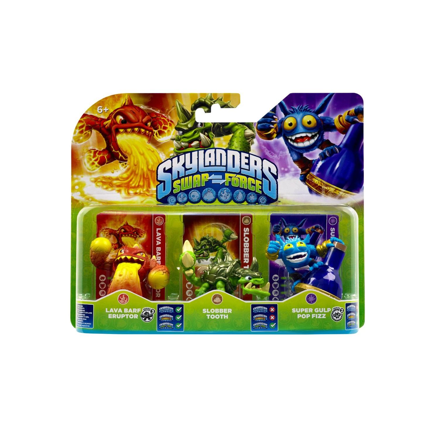 Skylanders SWAP Force Triple Pack: Slobber Tooth;Eruptor;Pop Fizz ...