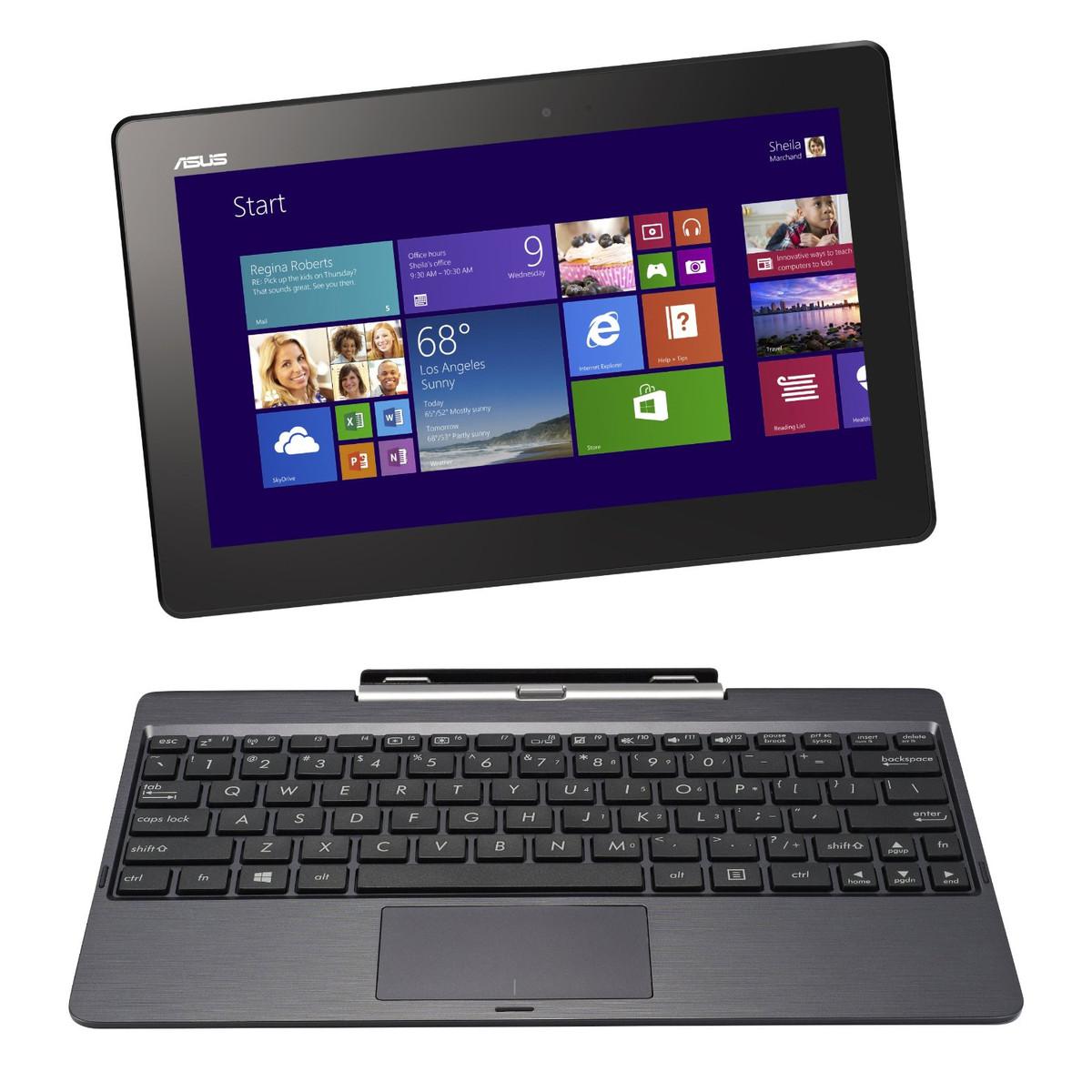 Asus 2-in-1 Laptop - Detachable Intel Atom Z3740 10.1" 2 GB RAM Windows ...