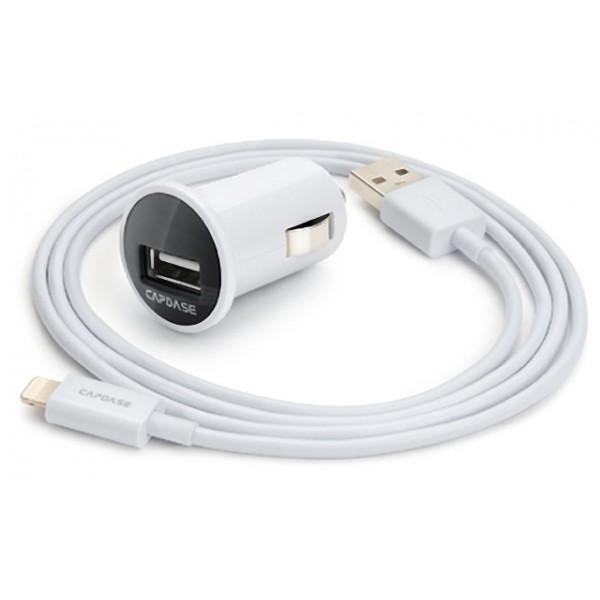 Capdase Plus (TKCB-PK02) Car Charger, 5 Volts, Single USB, White